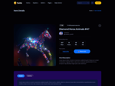 Funto - React NFT Marketplace